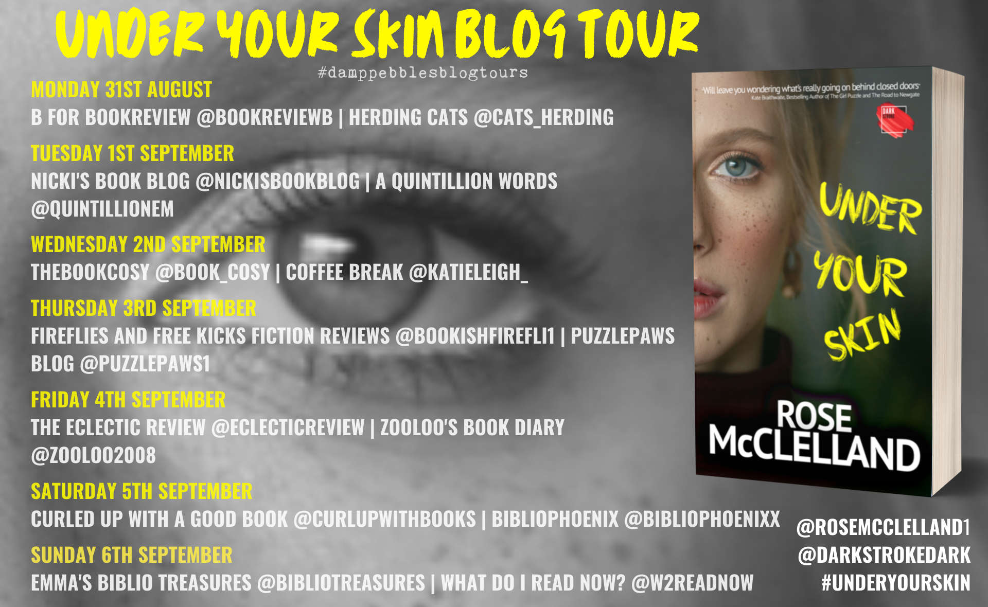 Under Your Skin by Rose McClelland - Blog Tour (Review) - Fireflies ...